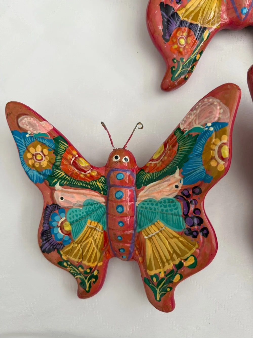 unbranded | Wall Decor | Set Of 3 Talavera Butterfly Wall Art Mexican ...